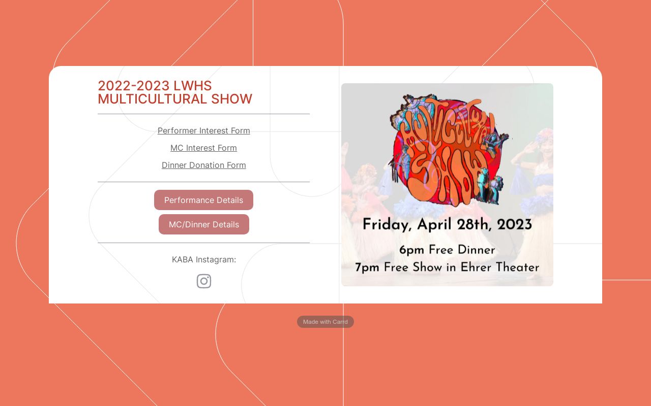 Multicultural Show Forms